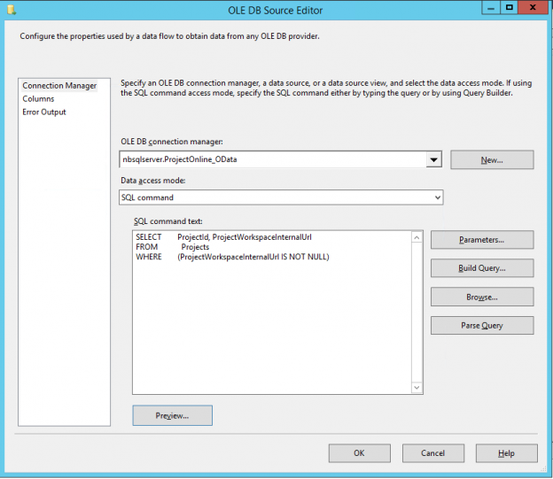 Project Site Custom List Reporting Using Ssis Odata Connector Nearbaseline